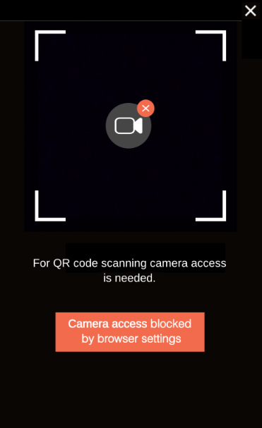 QR code scanner - camera permissions – Plasma Cloud