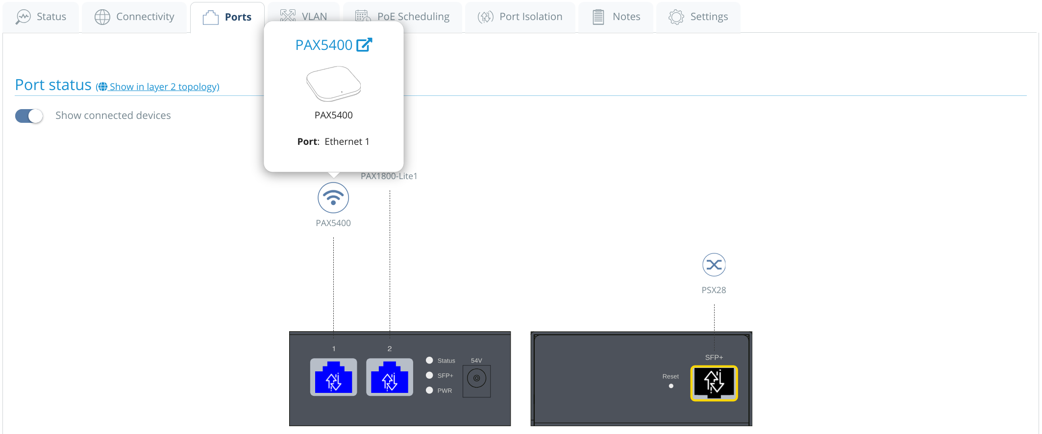 Media Converter Ports tab – Plasma Cloud